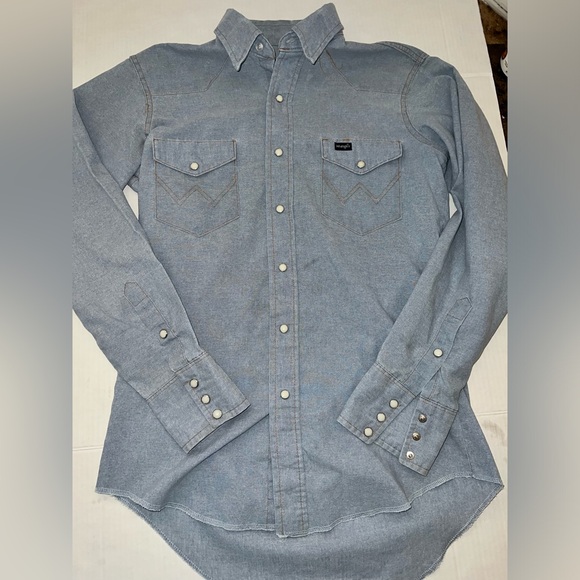 Wrangler | Shirts | Vintage Wrangler Western Shirt Pearl Snap Buttons ...